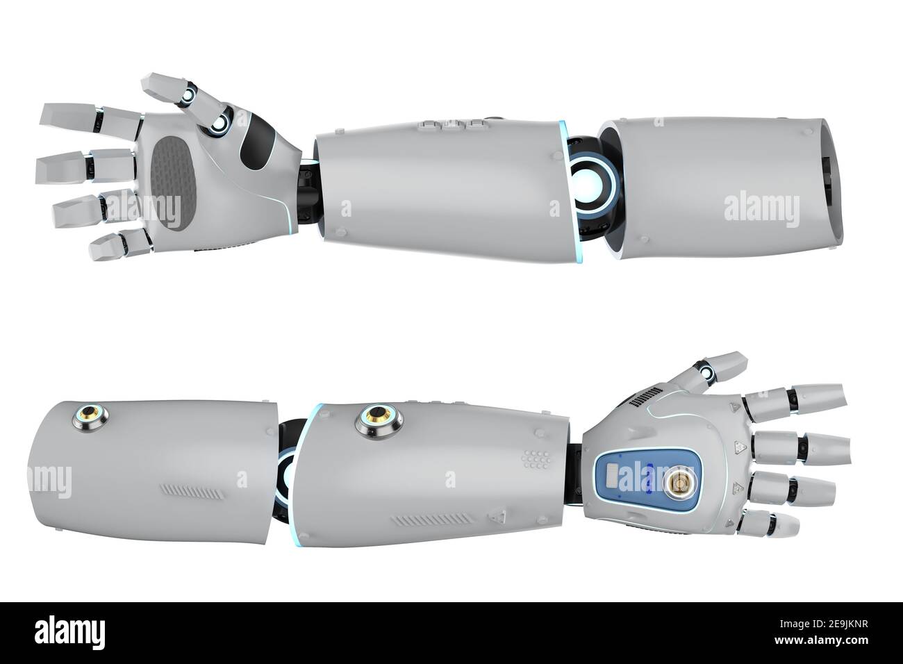 3d rendering robot hand isolated on white background Stock Photo - Alamy