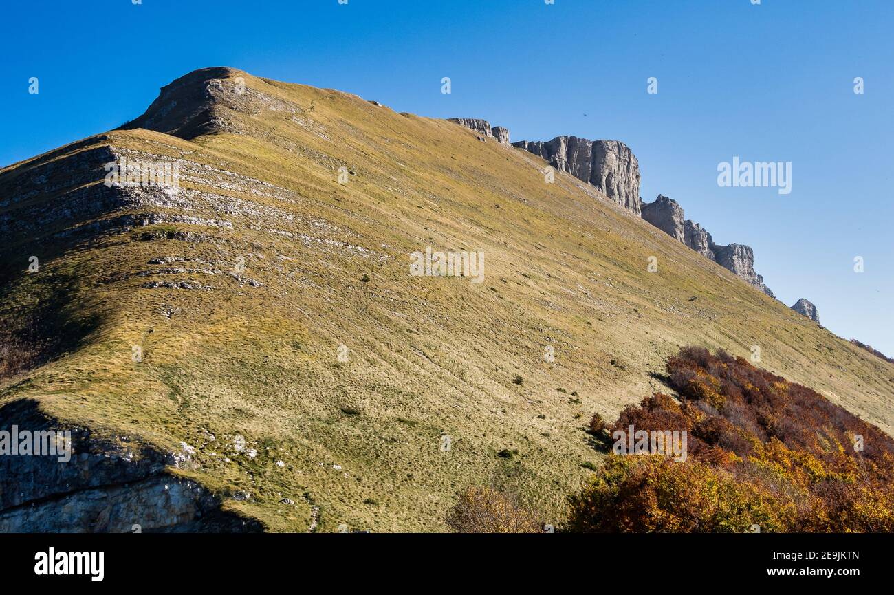 French countryside. Col de la Bataille: view of the heights of the ...
