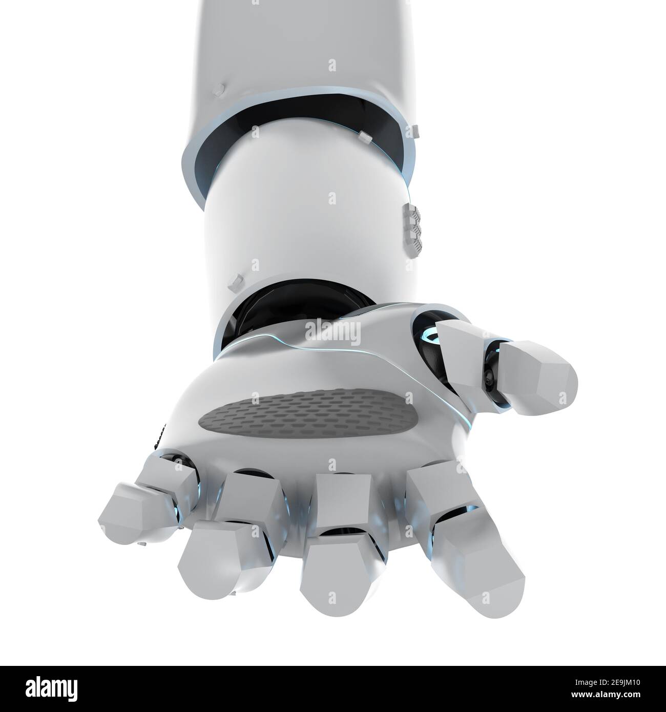 3d rendering robot hand open or extend isolated on white background ...