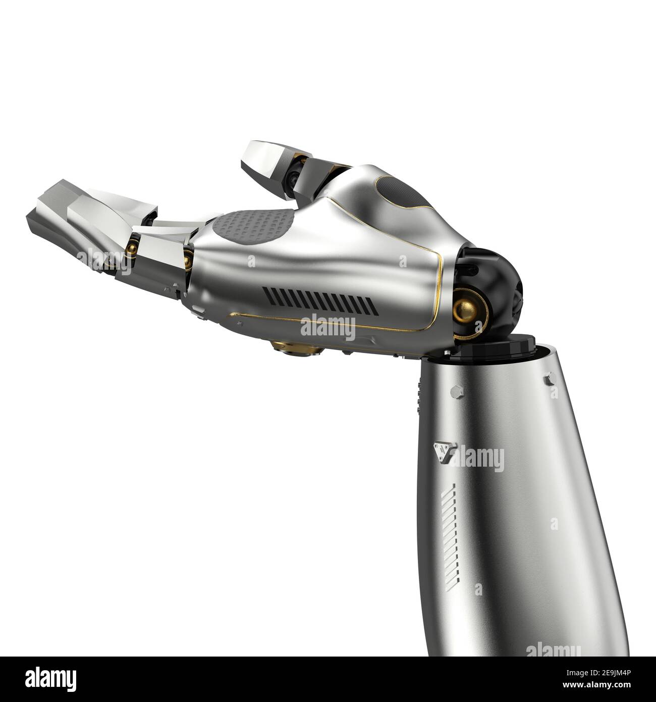 3d rendering robot hand open or extend isolated on white background ...