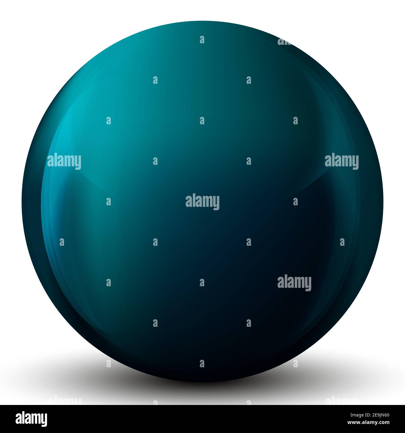 Glass blue ball or precious pearl. Glossy realistic ball, 3D abstract ...