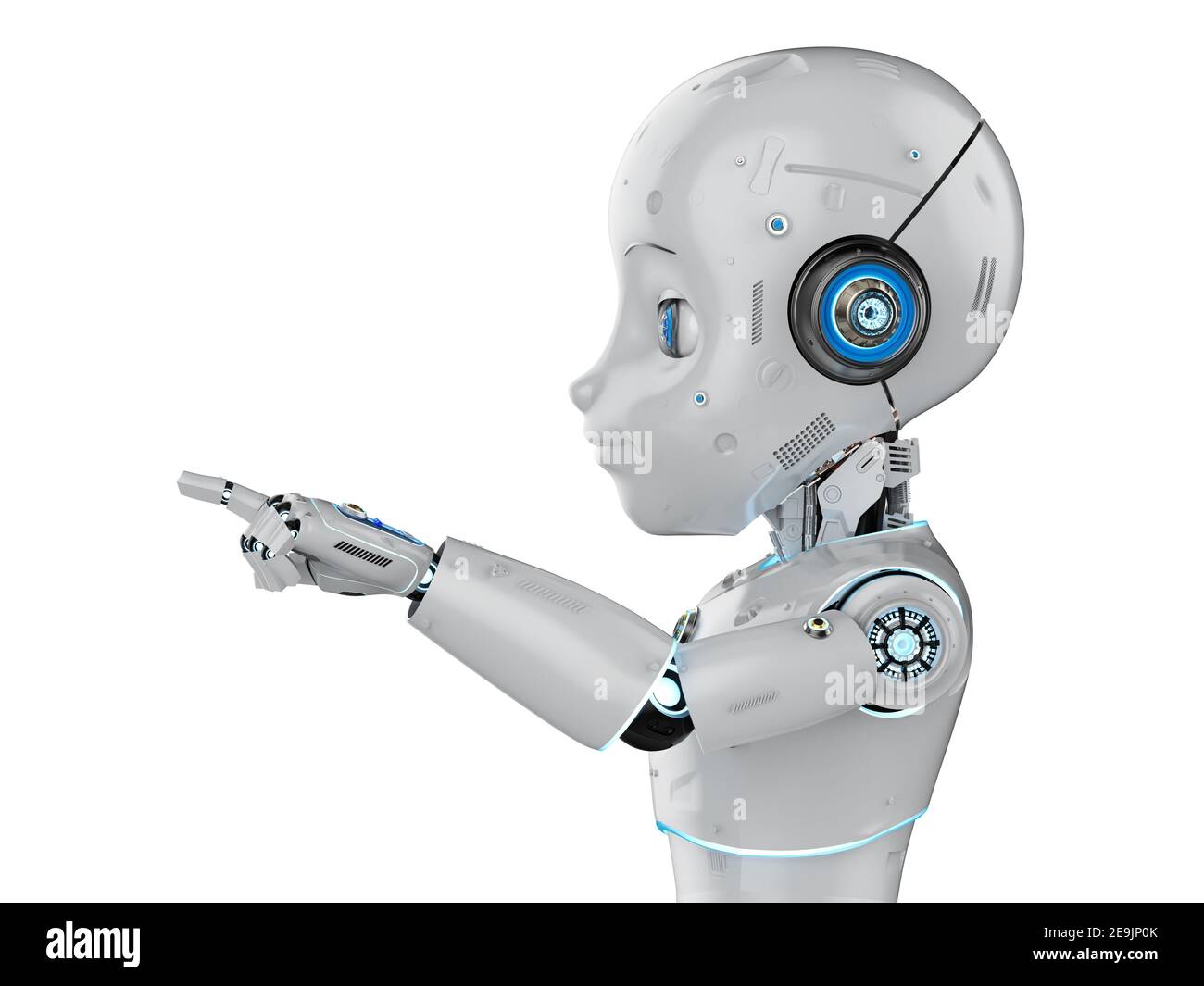 3d rendering cute robot or artificial intelligence robot with cartoon ...