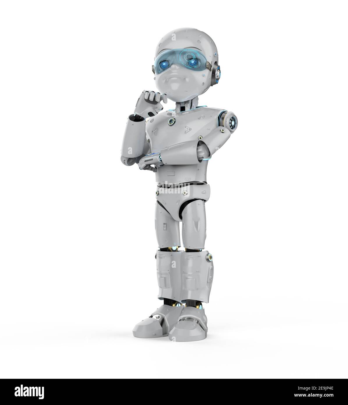 3d rendering cute robot or artificial intelligence robot with cartoon ...