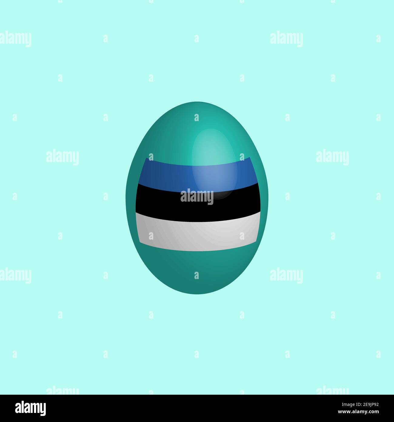 Easter egg in the colors of the Estonian flag. Estonia flag. Easter ...