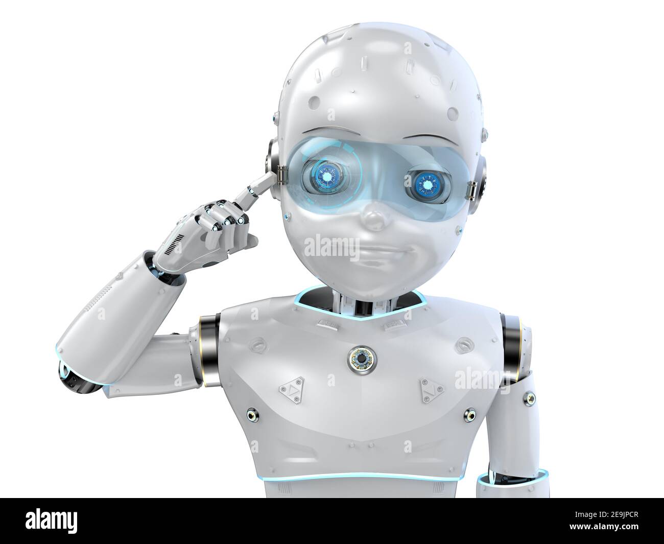 3d rendering cute robot or artificial intelligence robot with cartoon ...