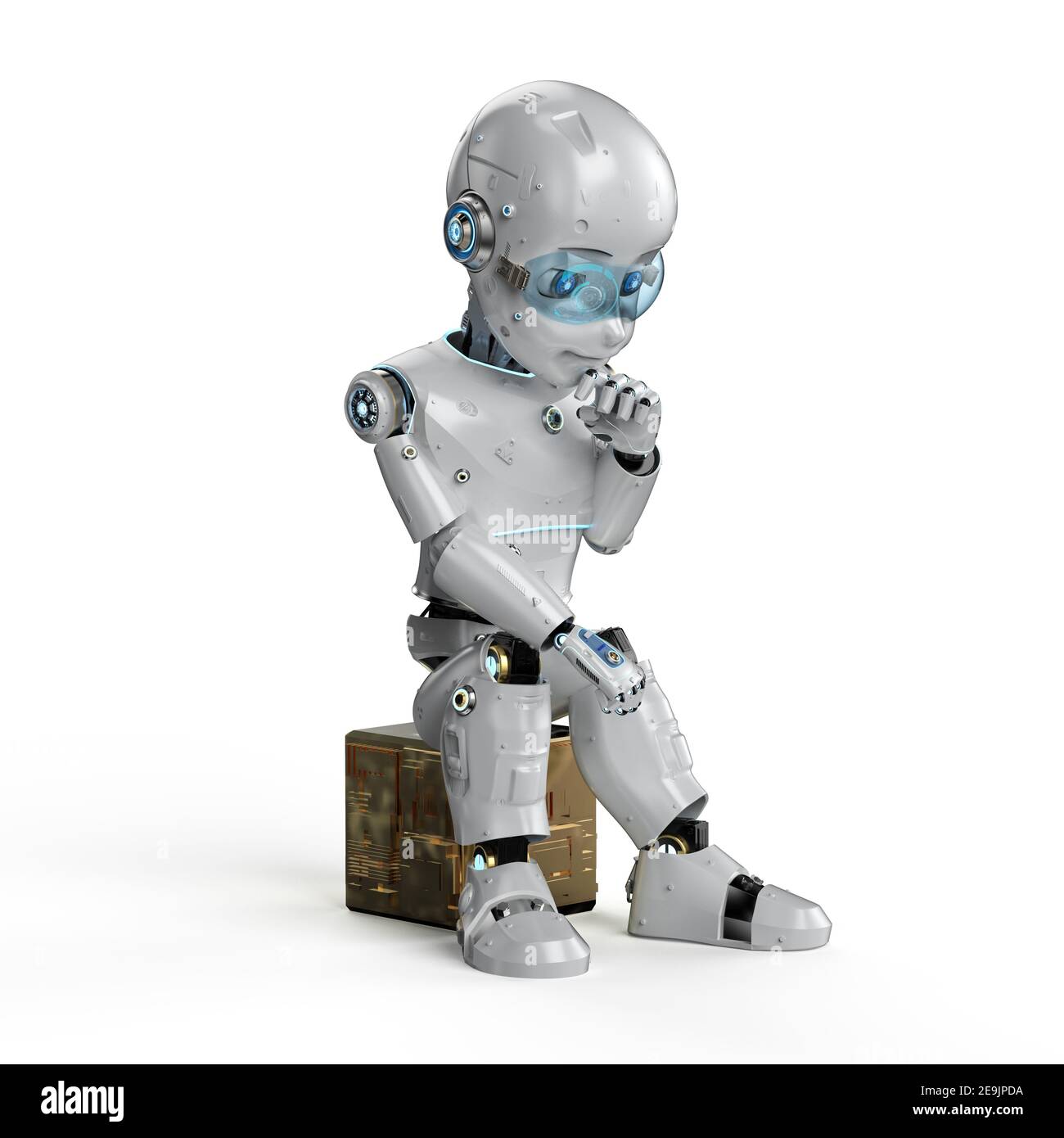 3d rendering cute robot or artificial intelligence robot with cartoon ...