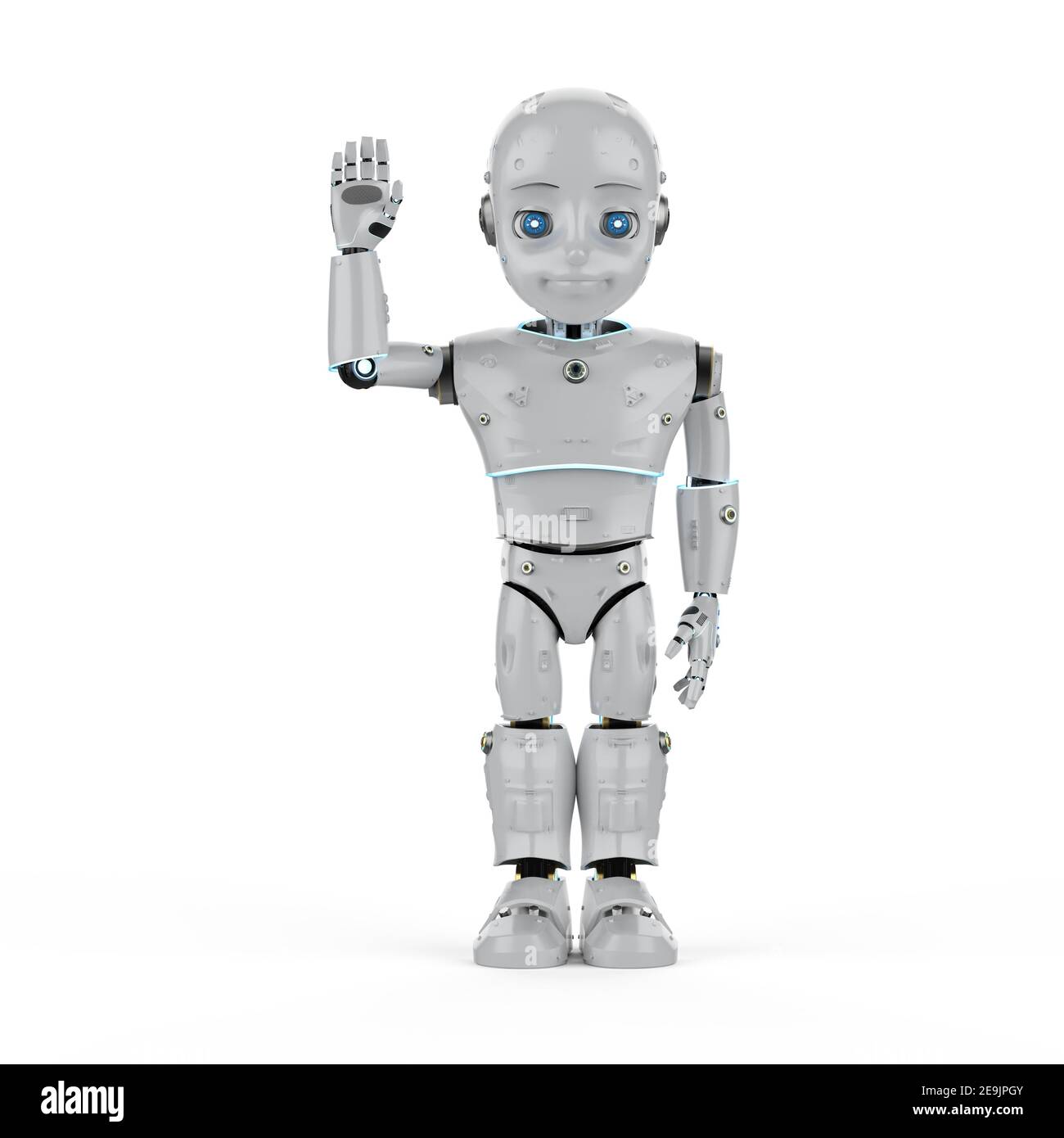 3d rendering cute robot or artificial intelligence robot with cartoon ...