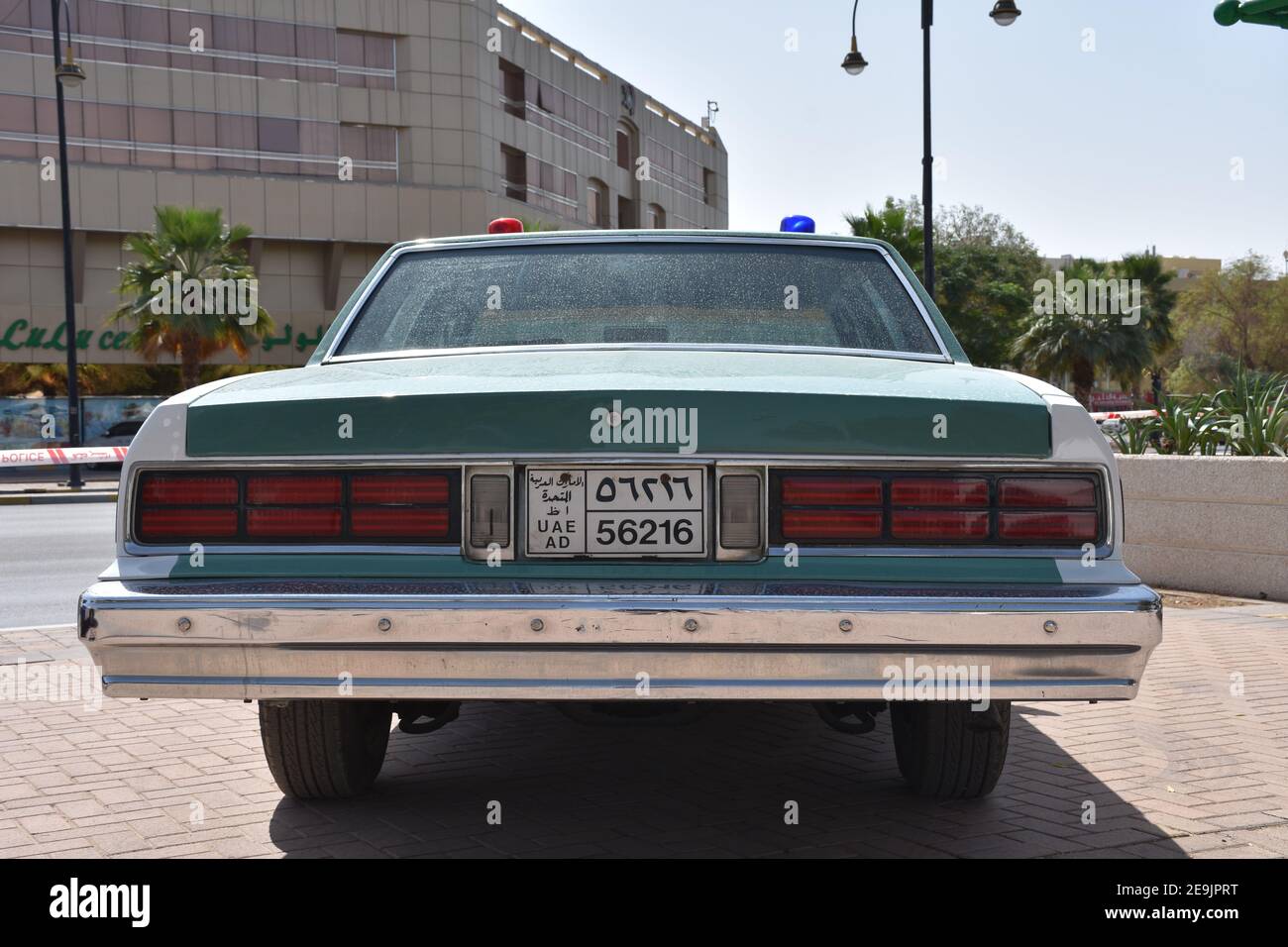 Classic Abu Dhabi Police Cars Exhibition in Al Ain City Stock Photo - Alamy