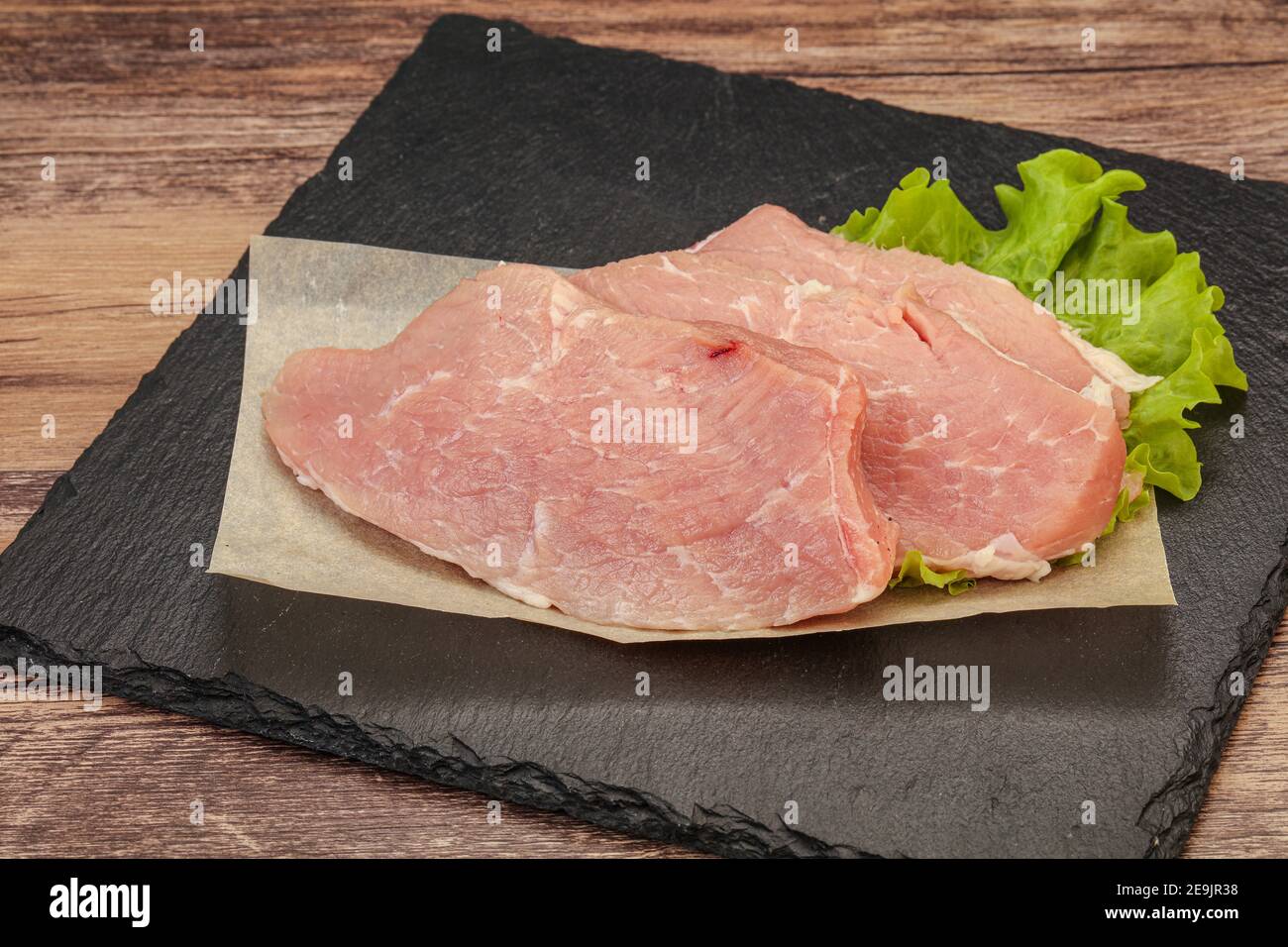 Raw pork steak ready for cooking Stock Photo - Alamy