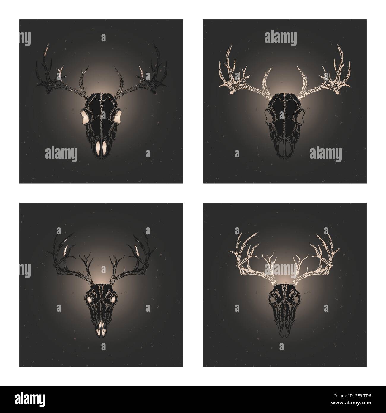 Buck Skull Silhouette