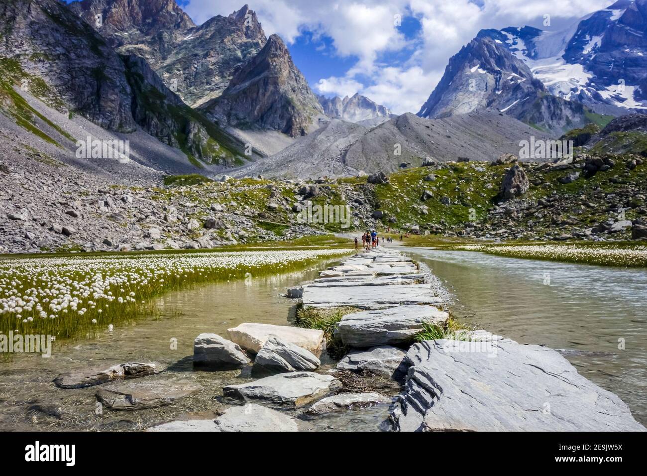 Cow lake, Lac des Vaches, in Vanoise national Park, Savoy, France Stock ...