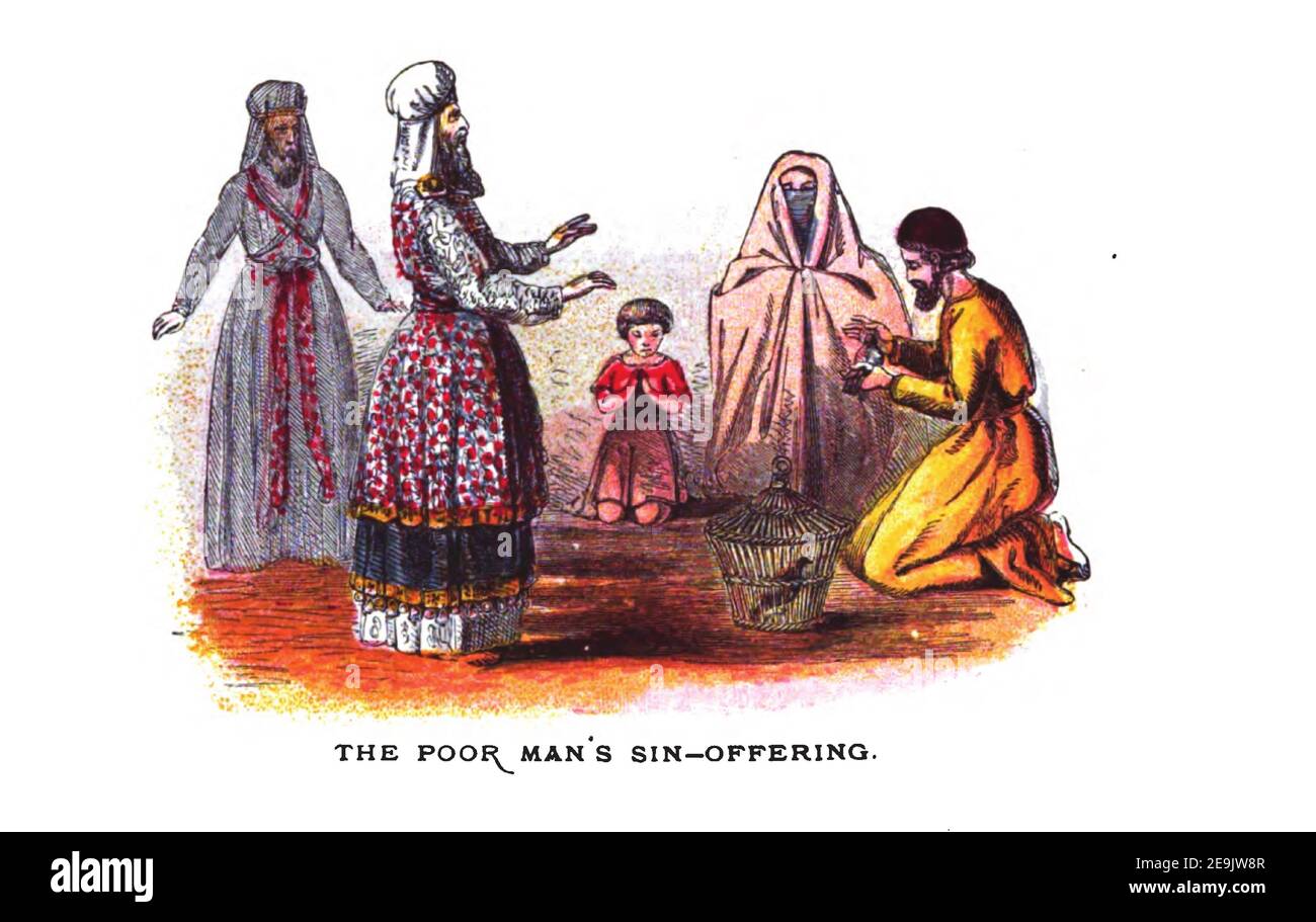 The Poor Man's sin-offering From the book ' Pictorial Description Of ...