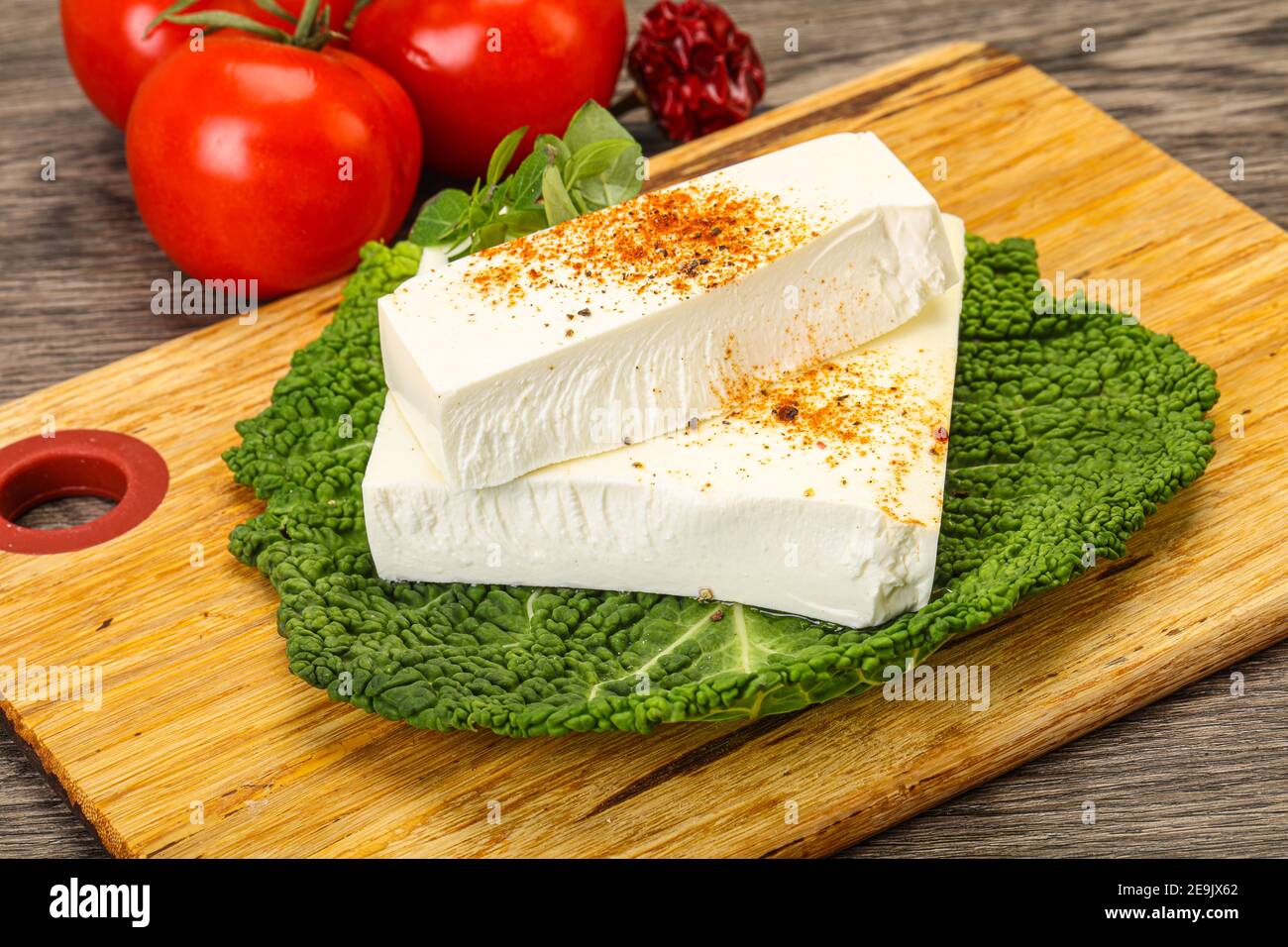 Greek Feta soft cheese for salad Stock Photo - Alamy