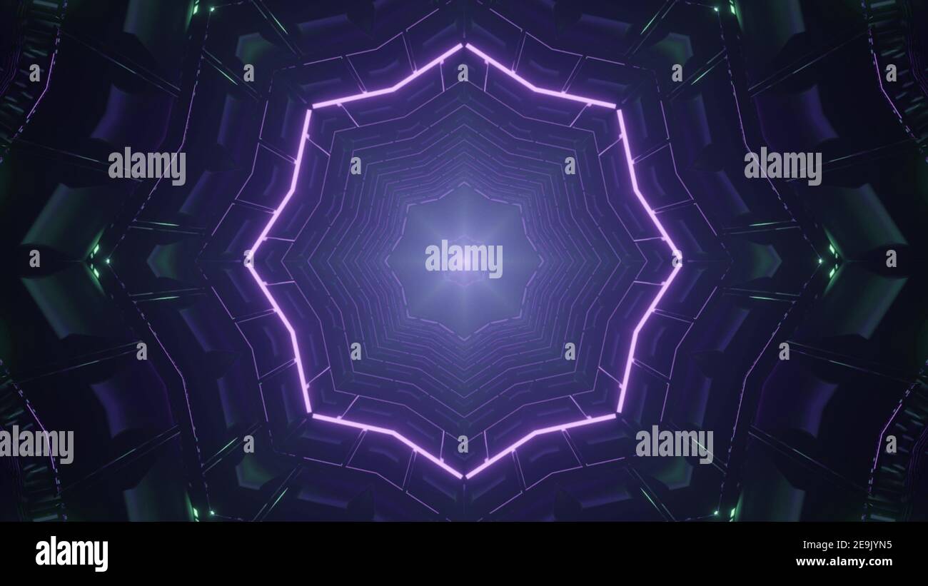 3D illustration of abstract neon star Stock Photo - Alamy