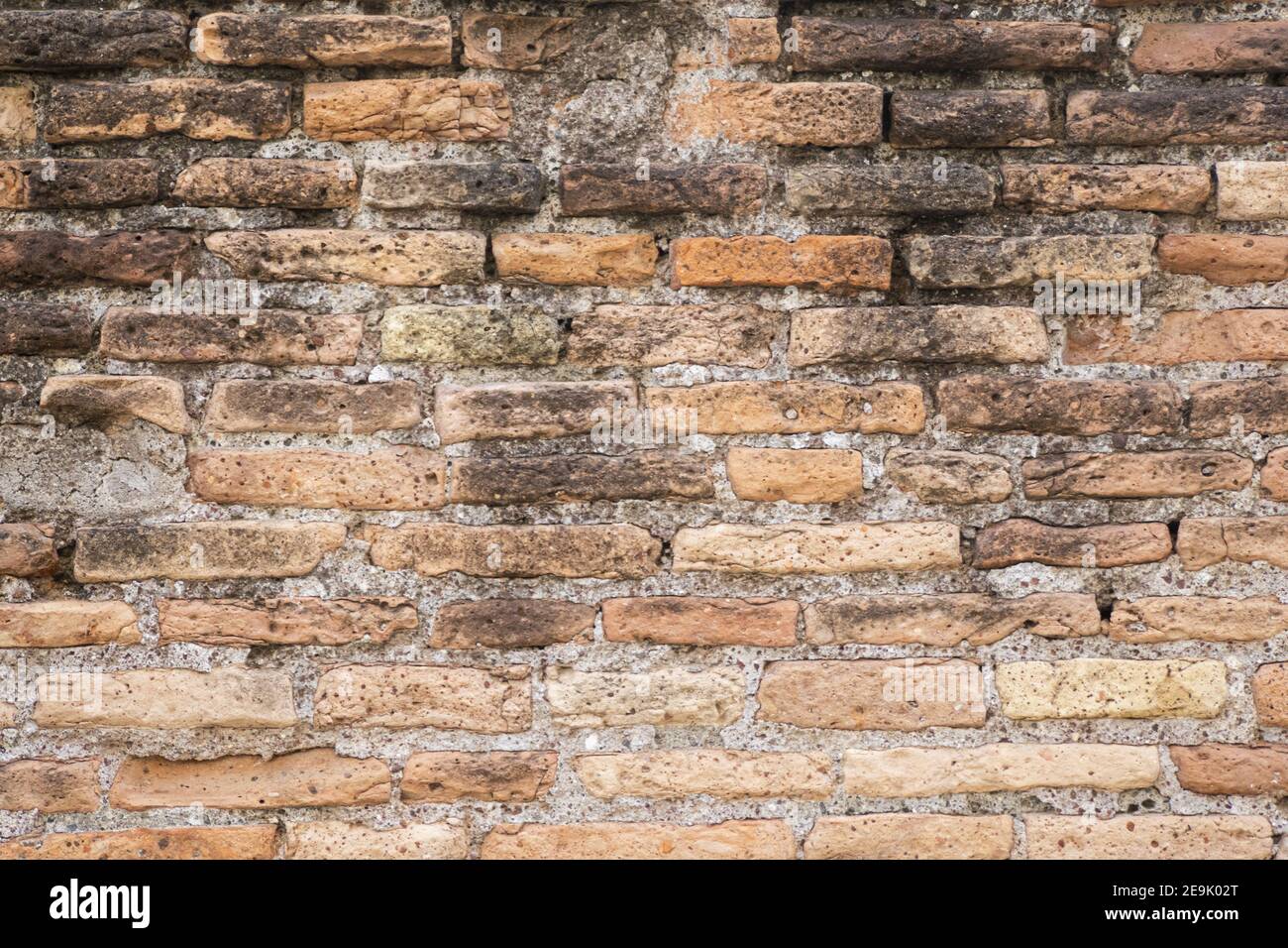 Closeup shot of a brick wall in ancient Rome, Italy. Perfect for ...