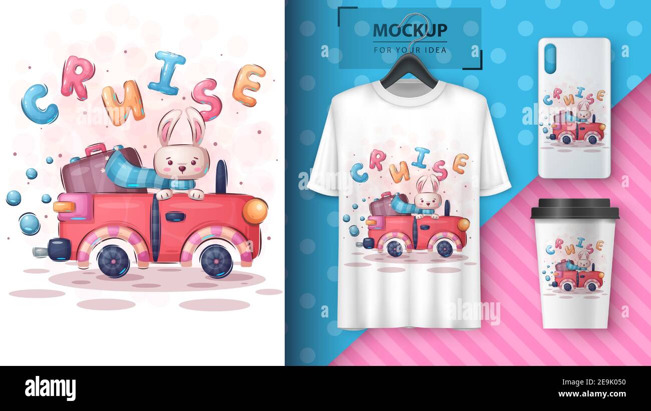 Cruise rabbit - poster and merchandising Stock Vector Image & Art - Alamy