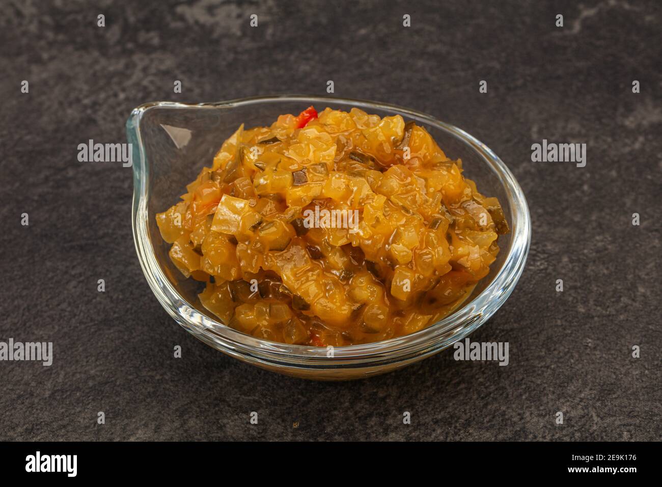 Relish sauce with cucumbers and mustard seeds Stock Photo - Alamy