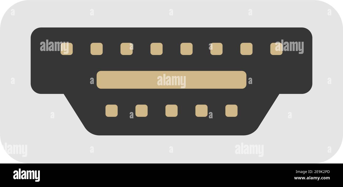 HDMI cable plug vector icon illustration Stock Vector Image & Art - Alamy