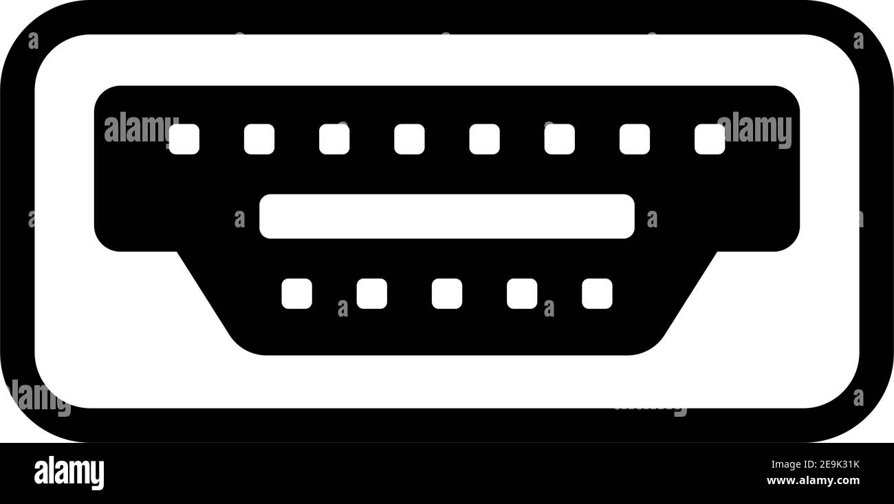 HDMI cable plug vector icon illustration Stock Vector Image & Art - Alamy