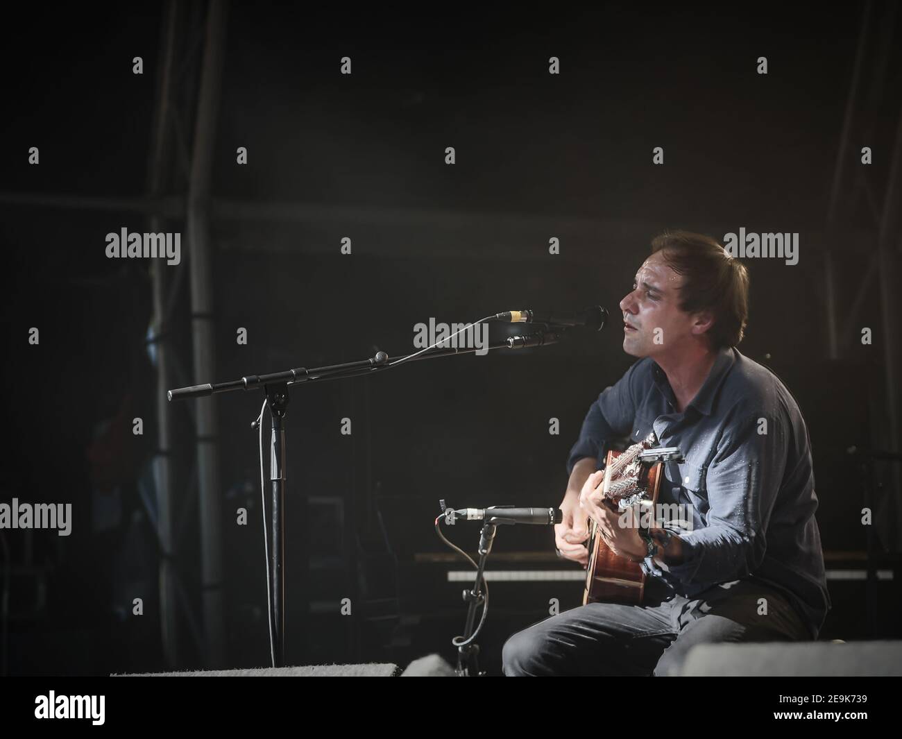 Daniel Rossen of Grizzly Bear performing a solo set on the Garden Stage ...