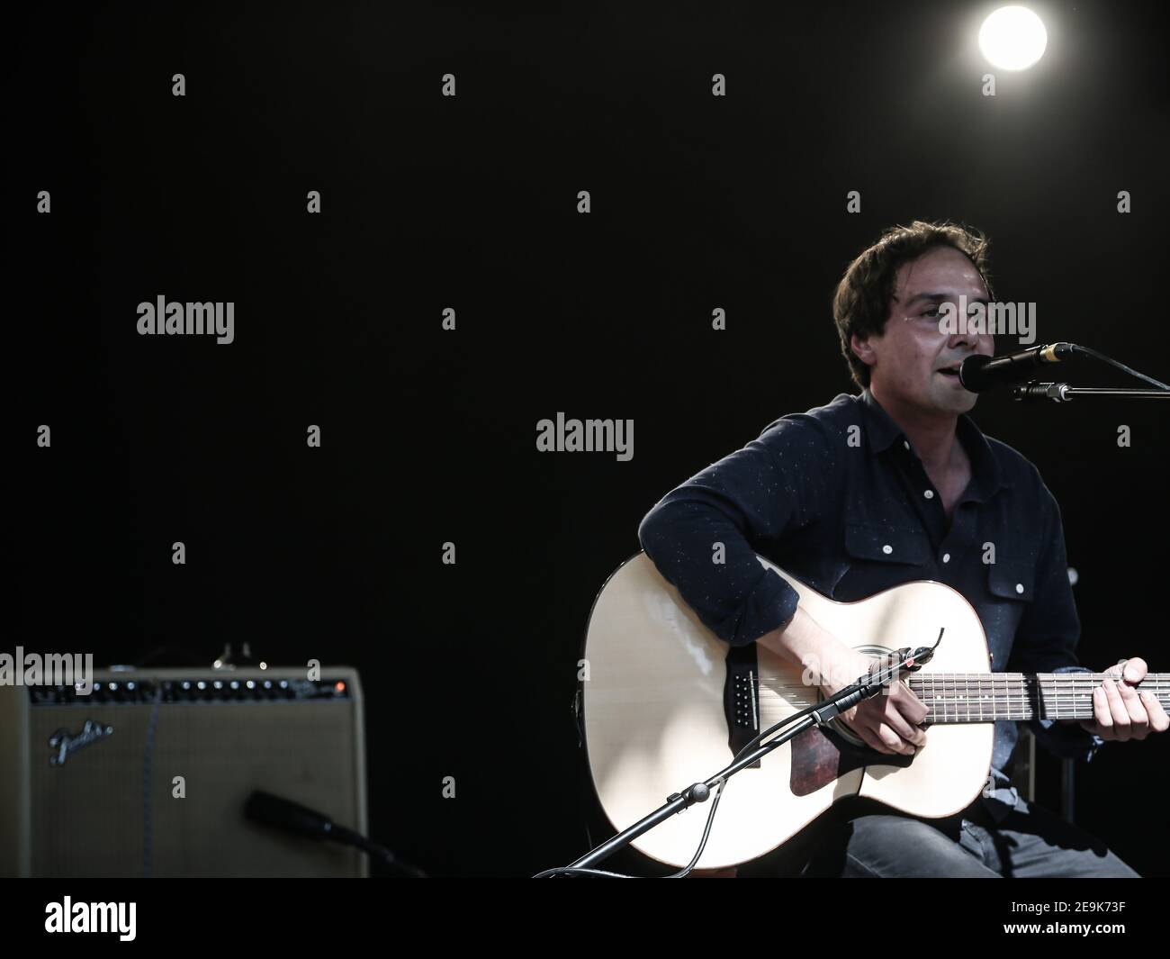 Daniel Rossen of Grizzly Bear performing a solo set on the Garden Stage ...