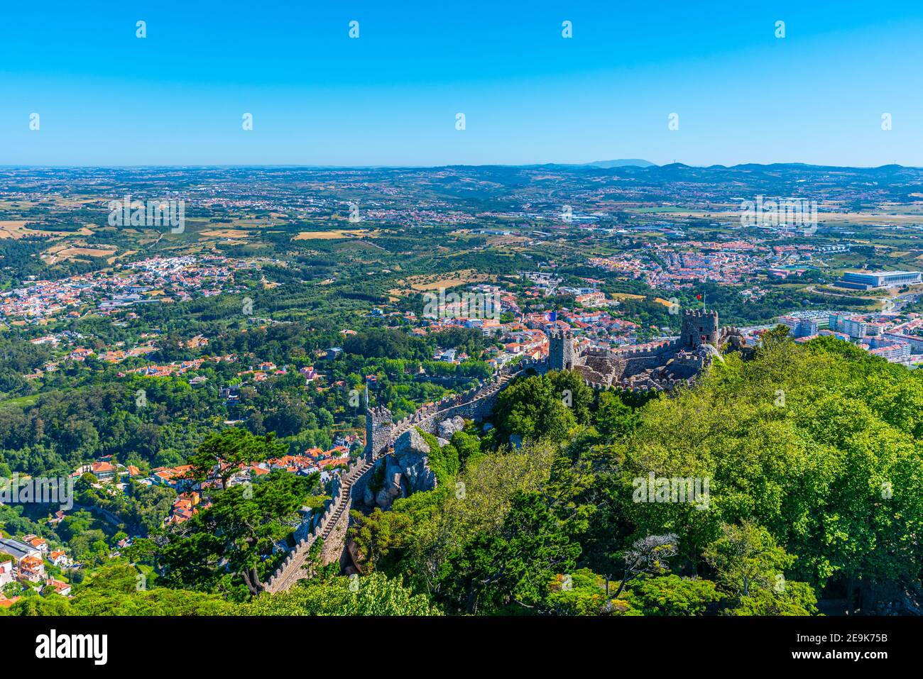View of the moorish castle at Sintra in Portugal Stock Photo - Alamy