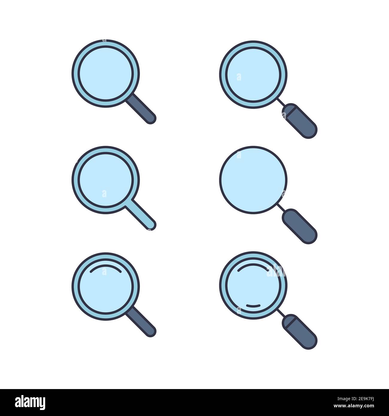 Magnifying glass loupe icon, color, line, outline vector sign, linear ... Magnifying glass loupe icon, color, line, outline vector sign, linear ...