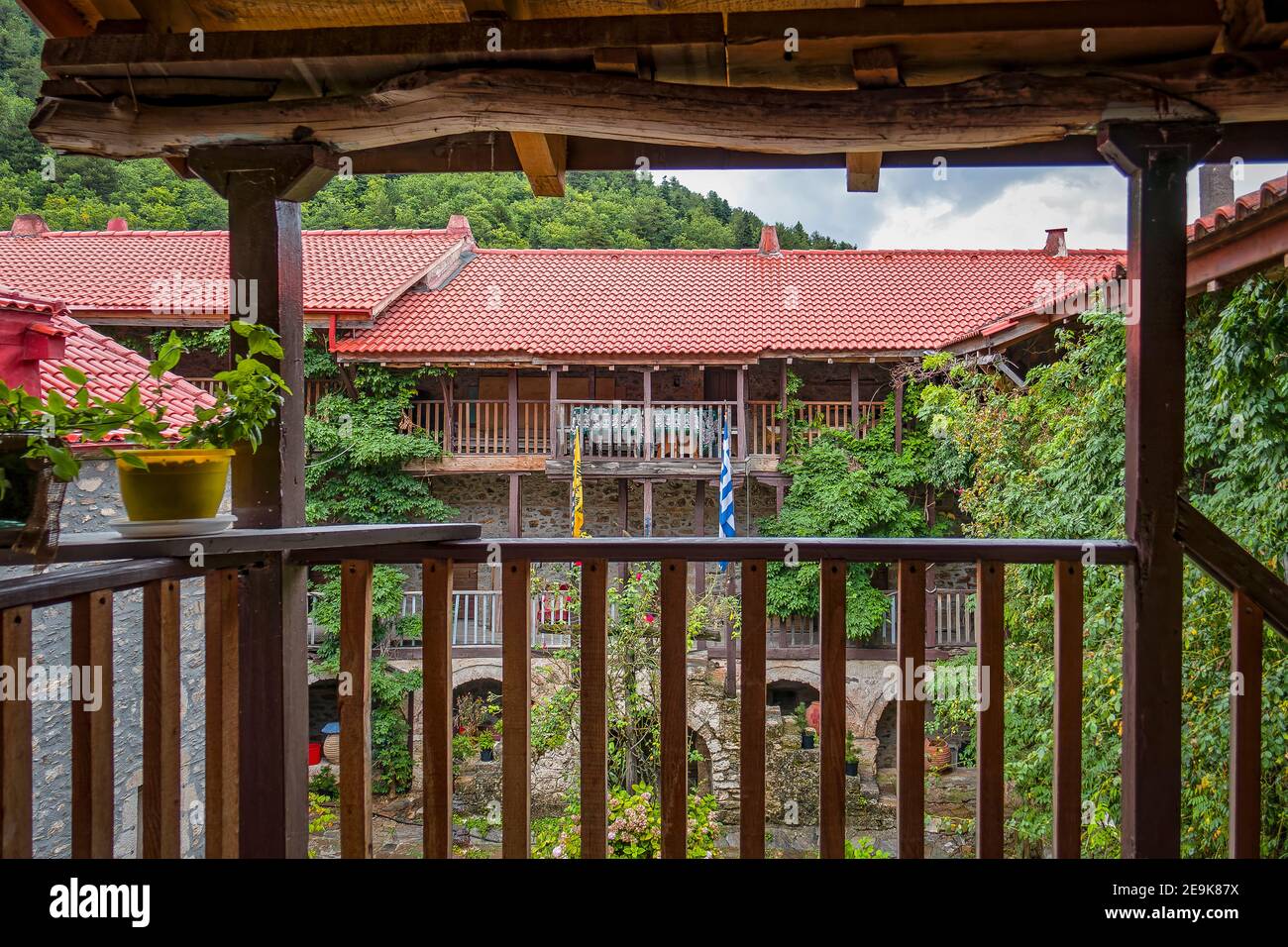Old Balcony. We reached the last floor of the castle monastery, and ...