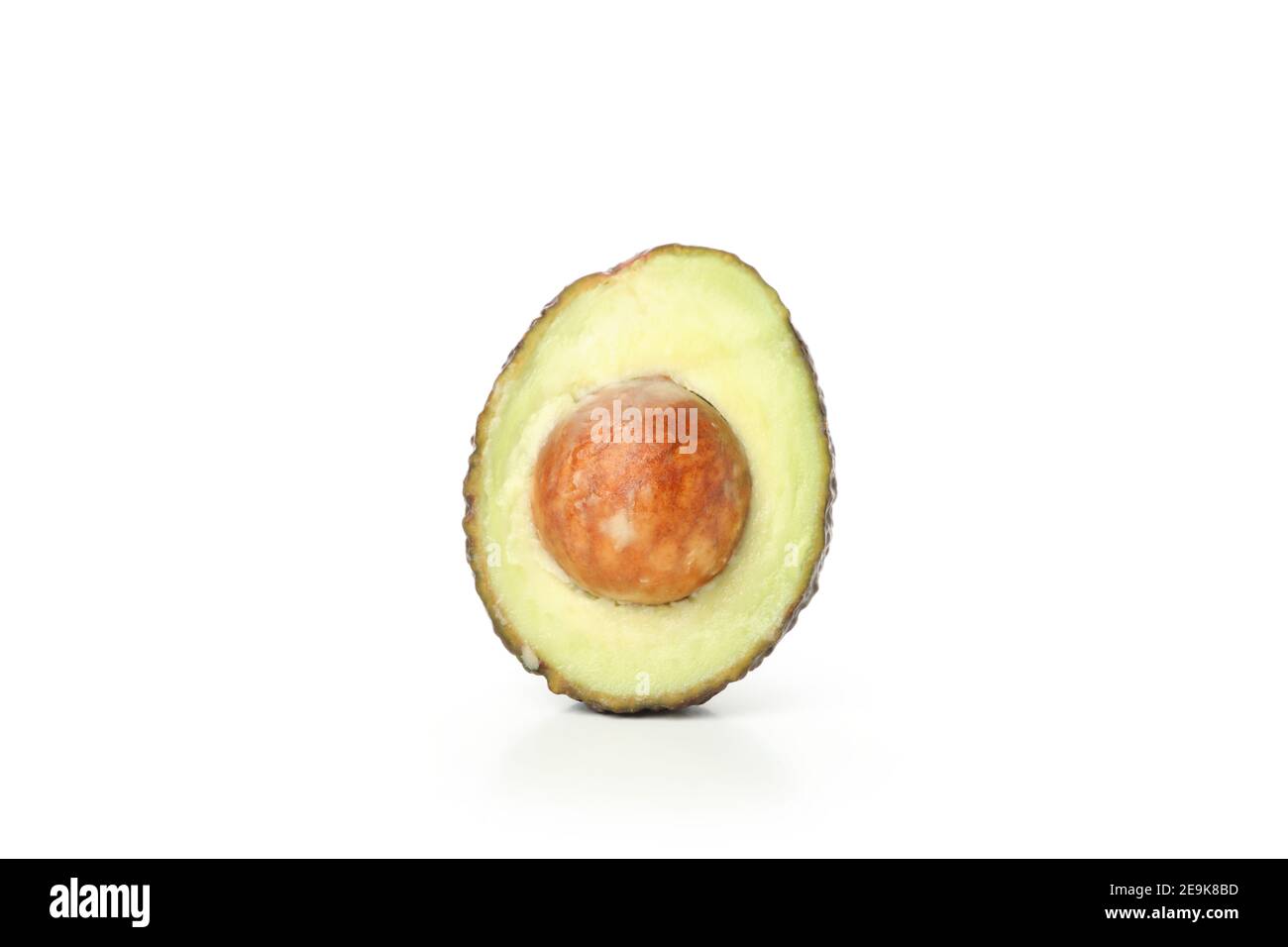 Half of fresh avocado isolated on white background Stock Photo - Alamy