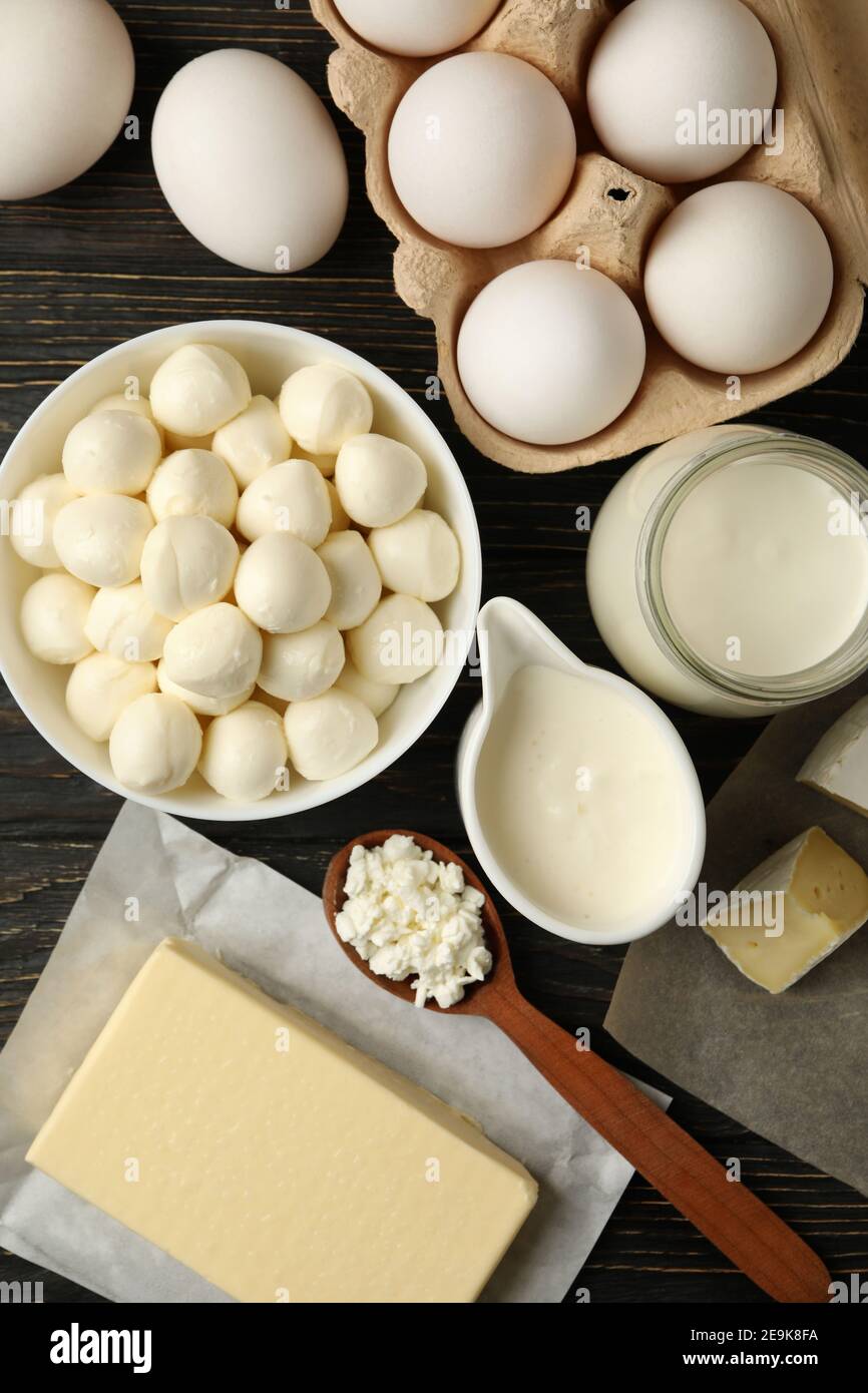 Different fresh dairy products hi-res stock photography and images - Alamy