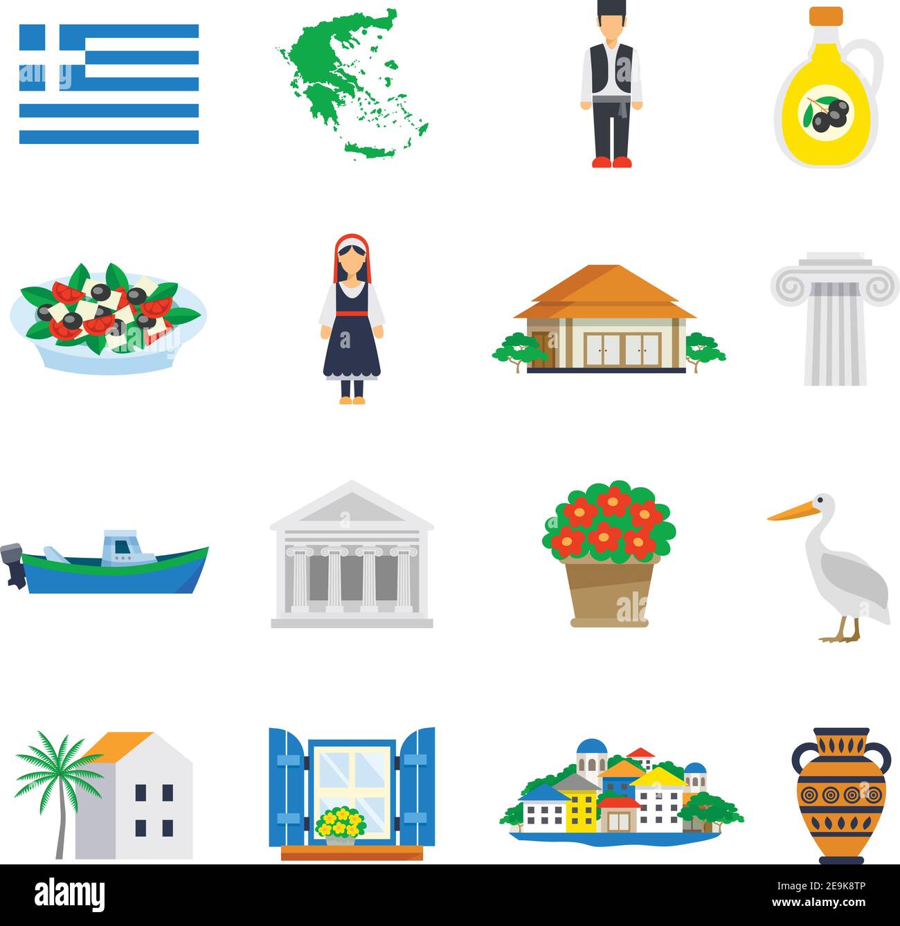 Typical greek house Stock Vector Images - Alamy