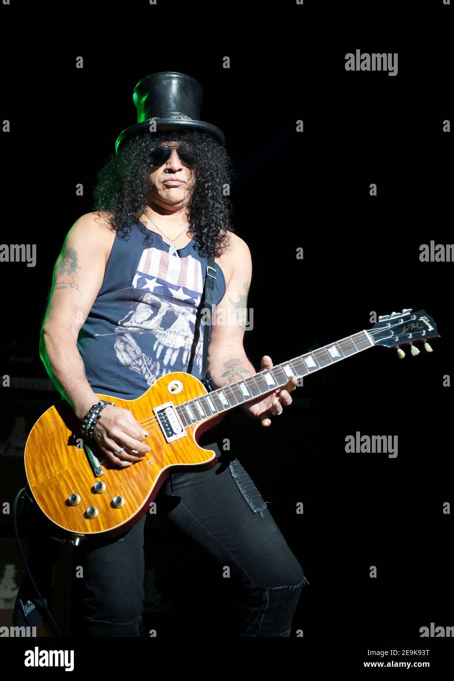Slash performs live on stage, O2 Academy, Brixton, London Stock Photo ...