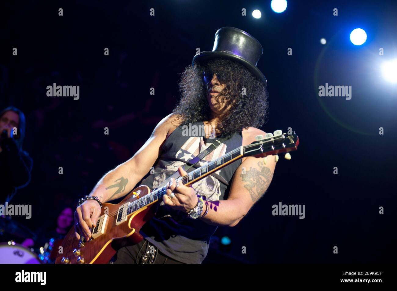 Slash performs live on stage, O2 Academy, Brixton, London Stock Photo ...