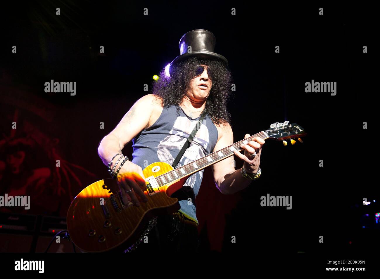 Slash performs live on stage, O2 Academy, Brixton, London Stock Photo ...