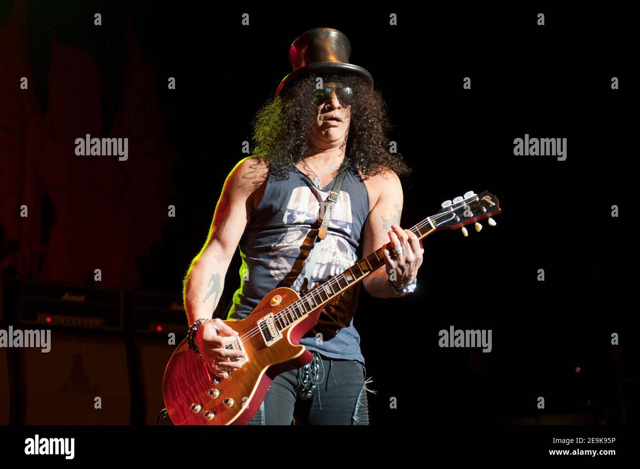 Slash performs live on stage, O2 Academy, Brixton, London Stock Photo ...
