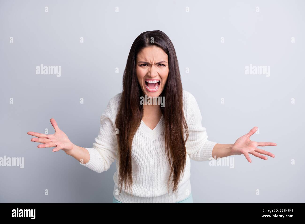 Photo of mature angry unhappy frustrated annoyed woman family conflict ...