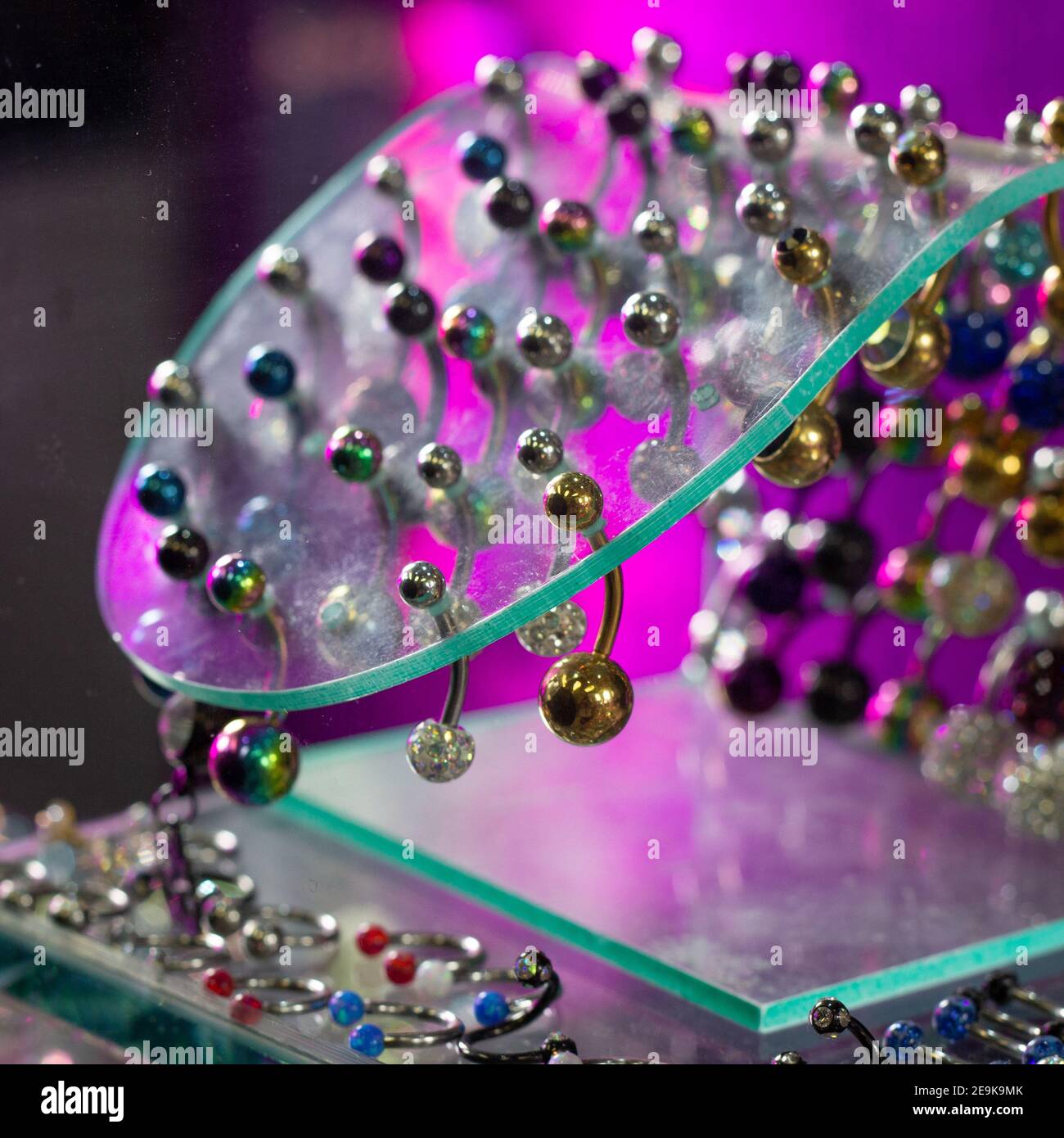 A lot of pieces used for abdomen, tongue, ear piercing. light scheme ...