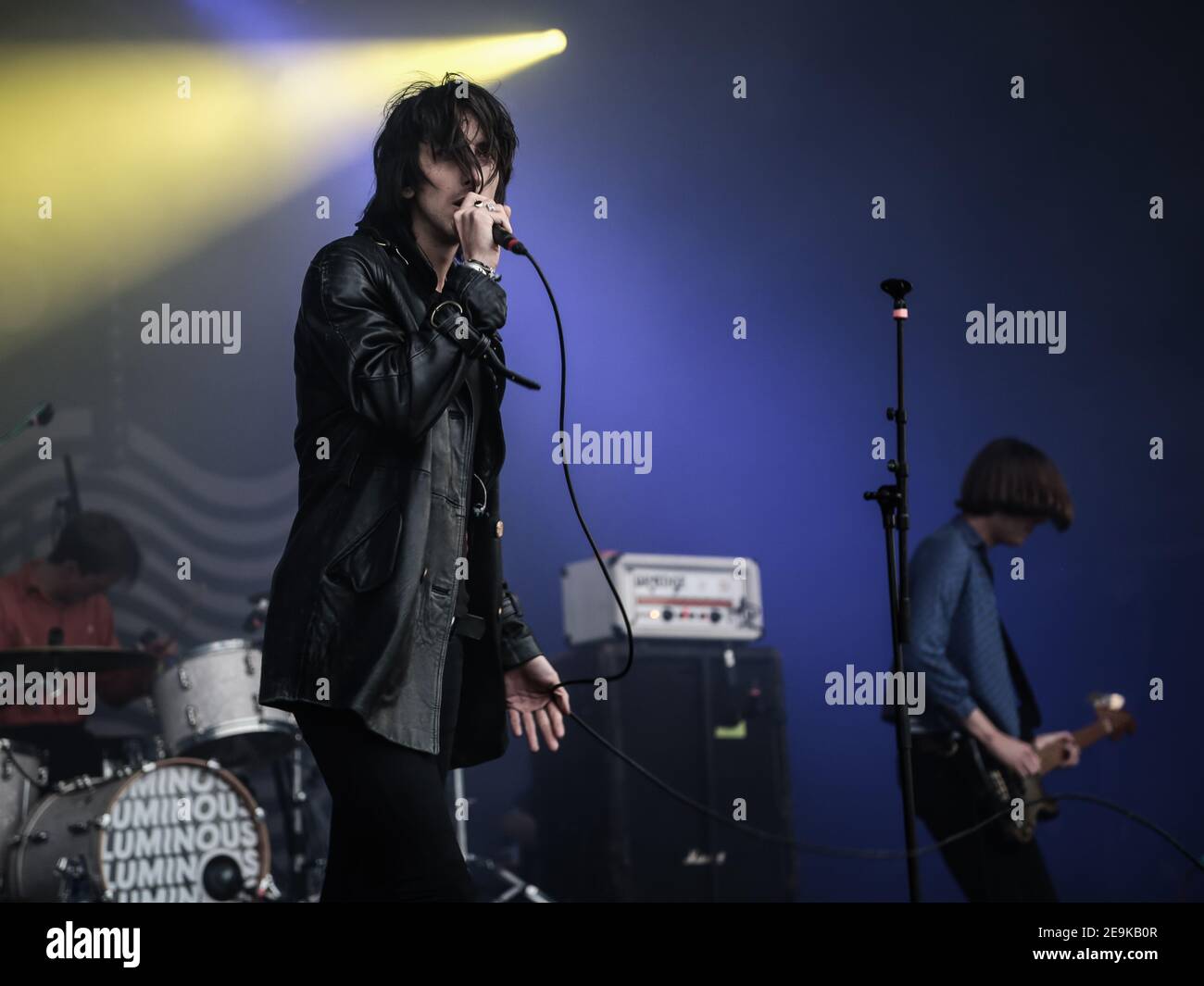 Faris Badwan of The Horrors performing at the 2014 End of the Road ...