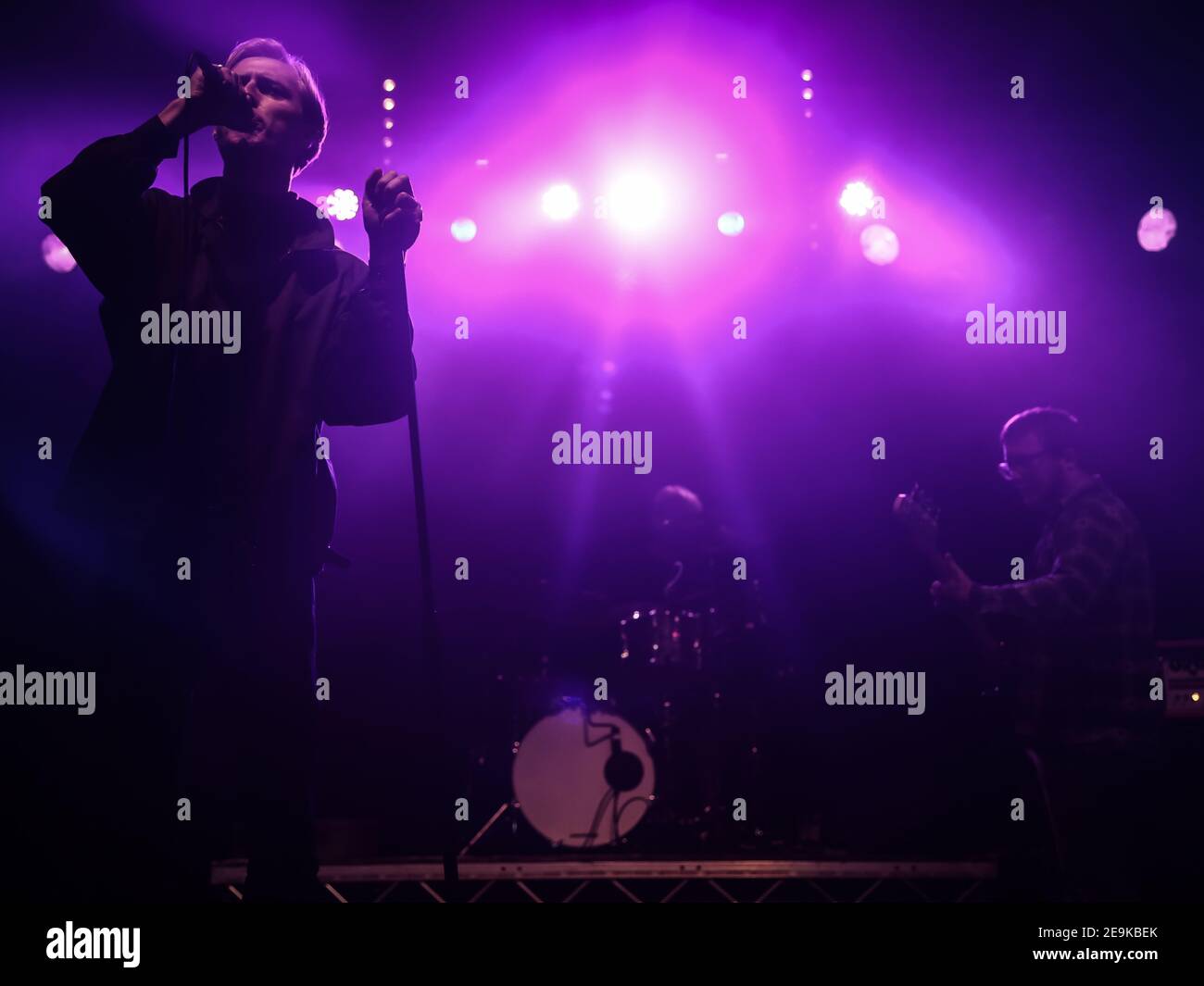 Mark Goldsworthy of Eagulls performing at the 2014 End of the Road ...