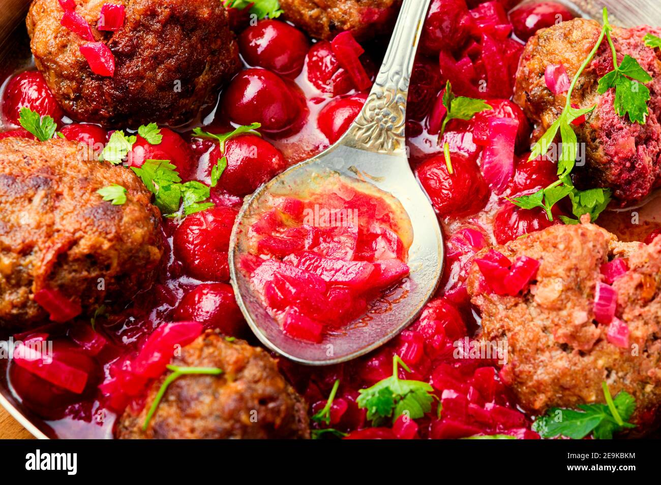 Delicious kufta or lamb meatballs in cherry sauce Stock Photo - Alamy