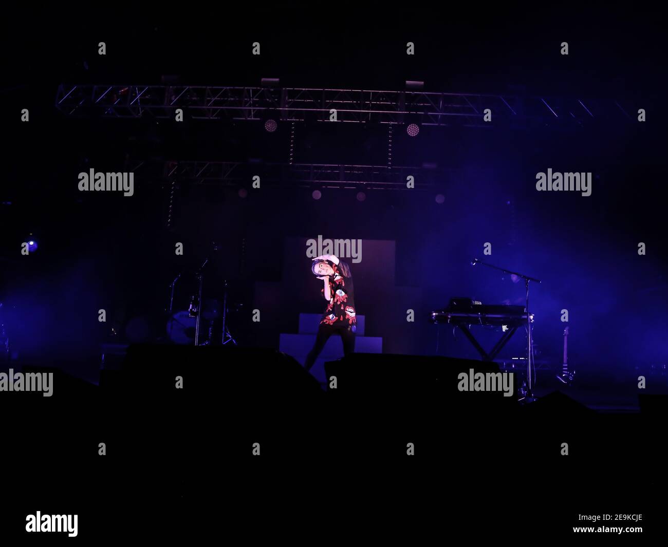 St Vincent performing at the 2014 End of the Road festival at Larmer ...