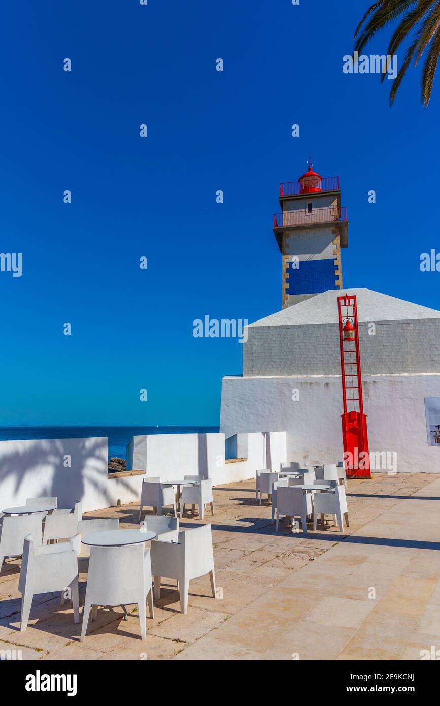 Santa Marta lighthouse museum in Portuguese city Cascais Stock Photo ...