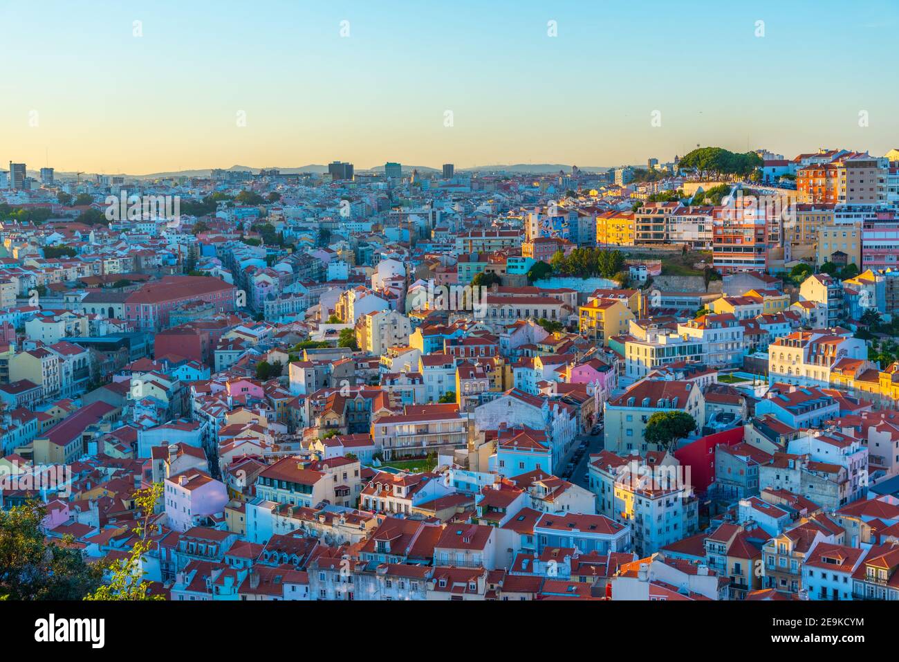 Aerial view of Lisbon with graca viewpoint, Portugal Stock Photo - Alamy