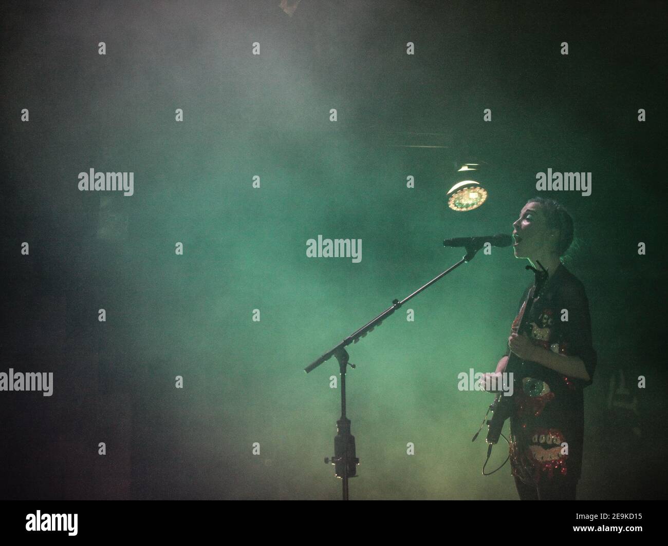 St Vincent performing at the 2014 End of the Road festival at Larmer ...