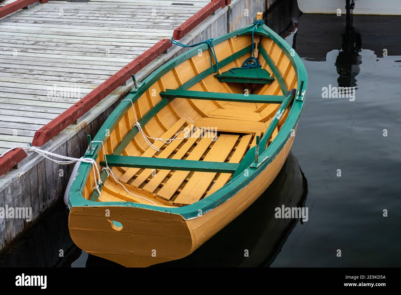 Yellow Newfoundland Dory Stock Photo - Alamy