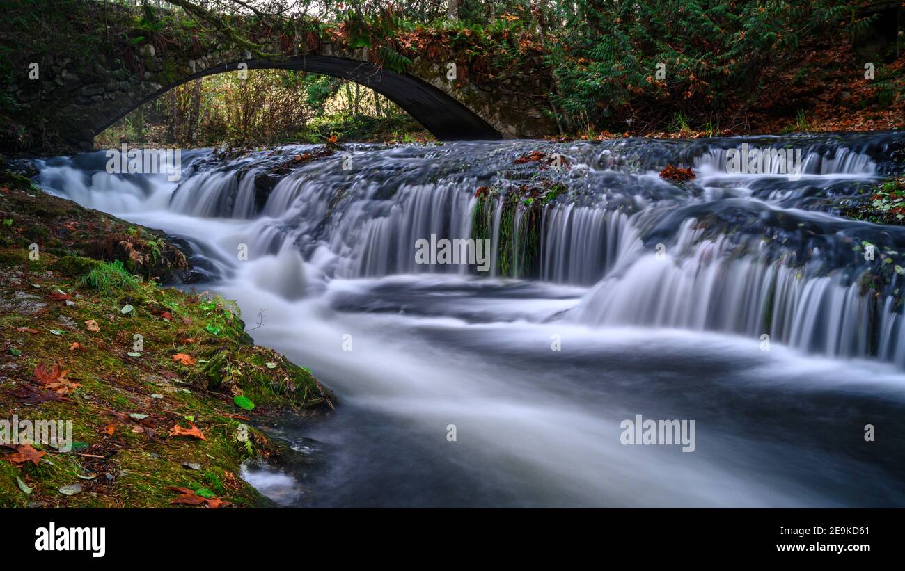 Mill Bay Stone Bridge, Mill Bay, Vancouver Island, BC Canada Stock ...