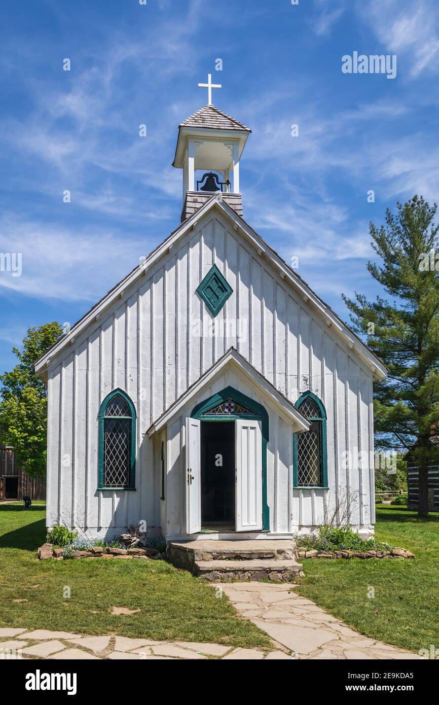 Historic Church at Ball's Falls Stock Photo - Alamy
