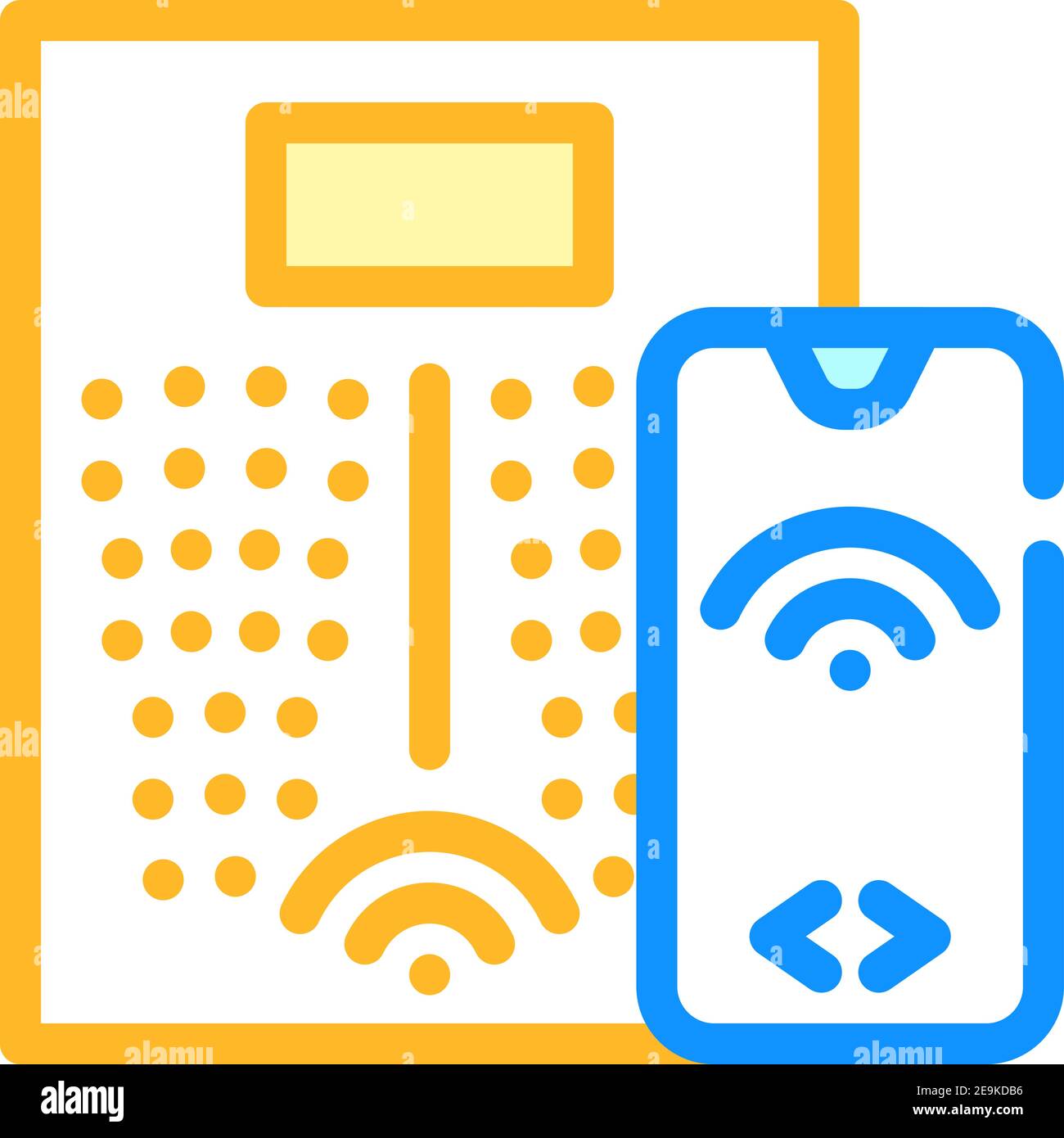smart scales phone app color icon vector illustration Stock Vector ...