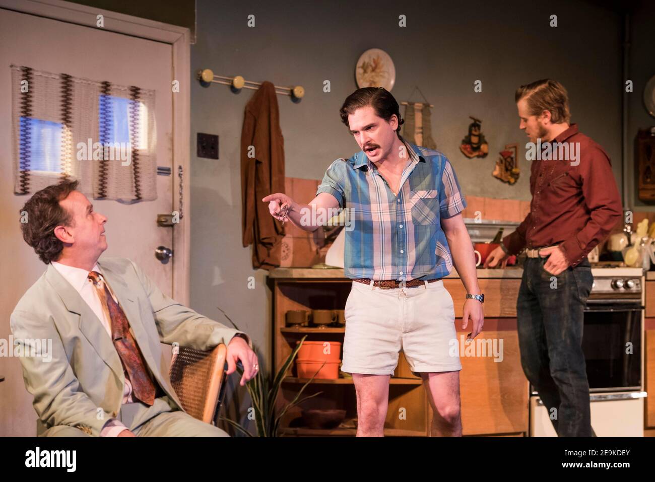 Donald Sage Mackay, Kit Harington and Johnny Flynn on stage during the ...