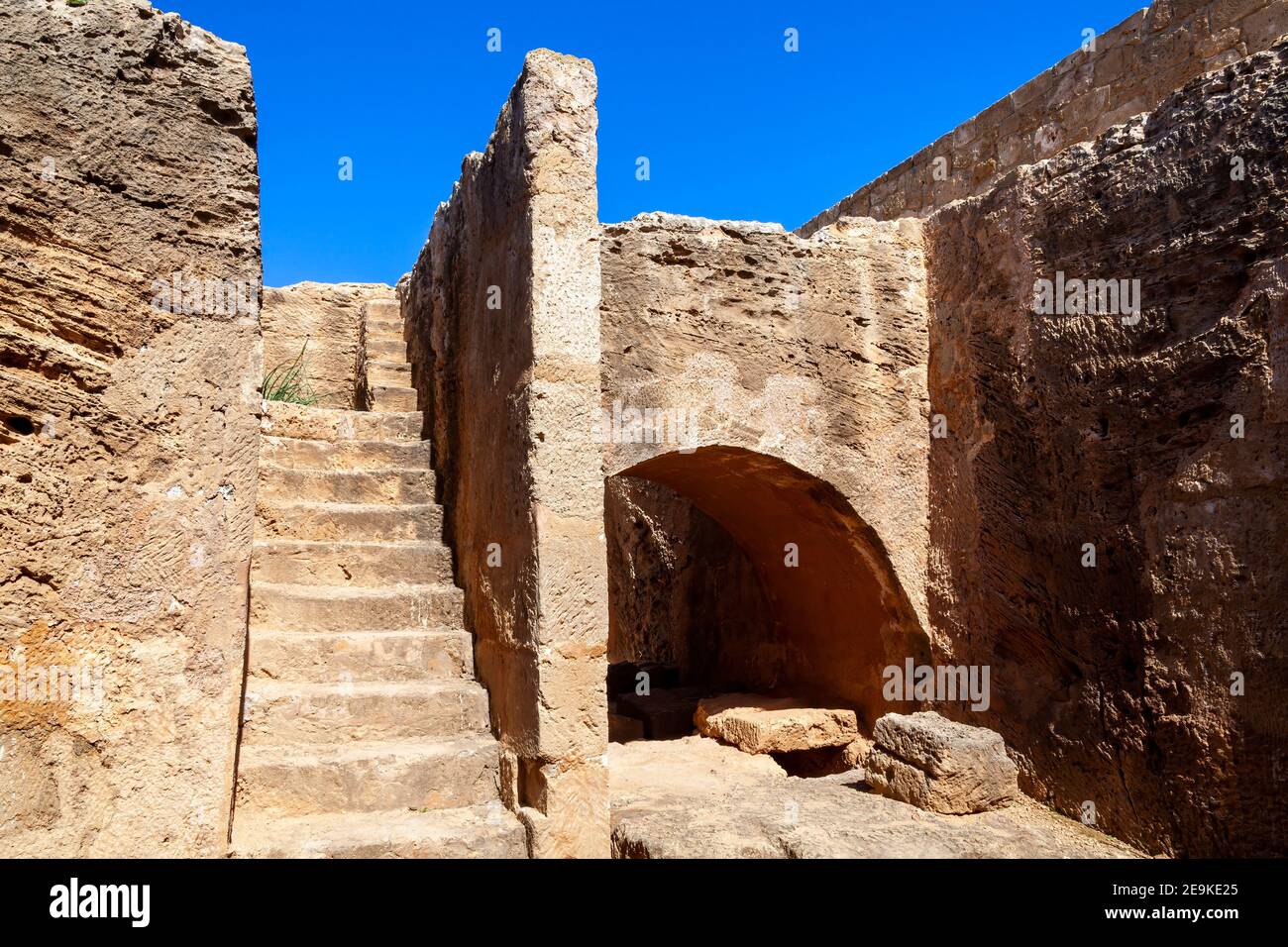Tombs of the Kings near Paphos Cyprus a 4th century BC necropolis, of ...